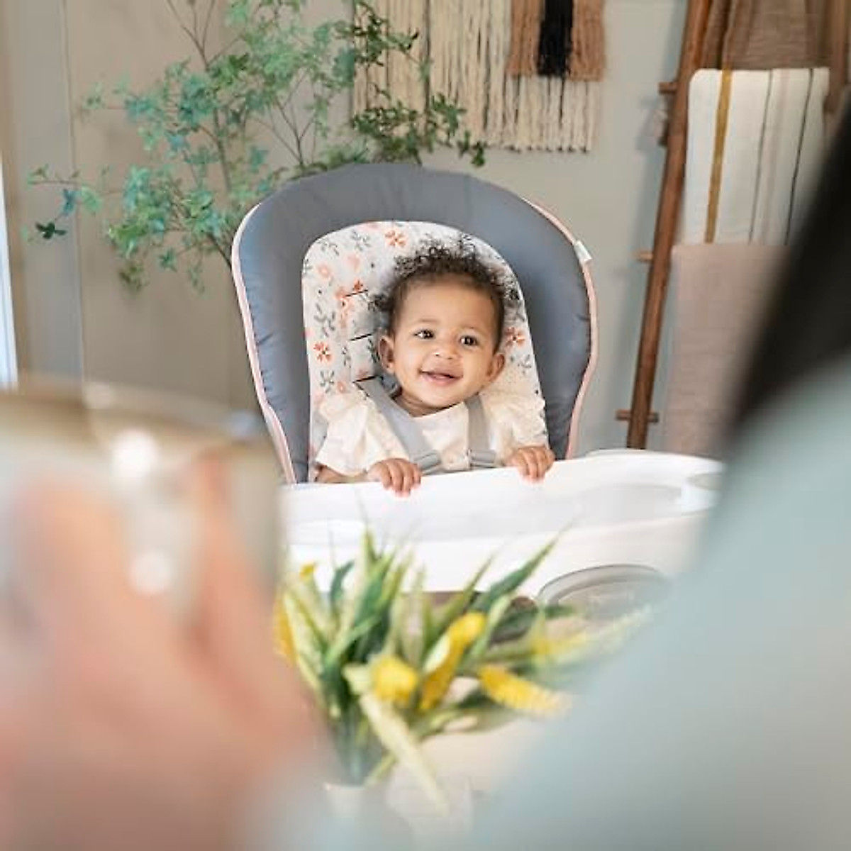 Ingenuity Full Course 6-in-1 High Chair - Baby to 5 Years Old, 6 Convertible Modes, 2 Dishwasher Safe Trays - Milly