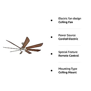 Harbor Breeze Hydra 70 Inch Brushed Nickel Indoor Ceiling Fan with Light and Remote Control (8-Blade)