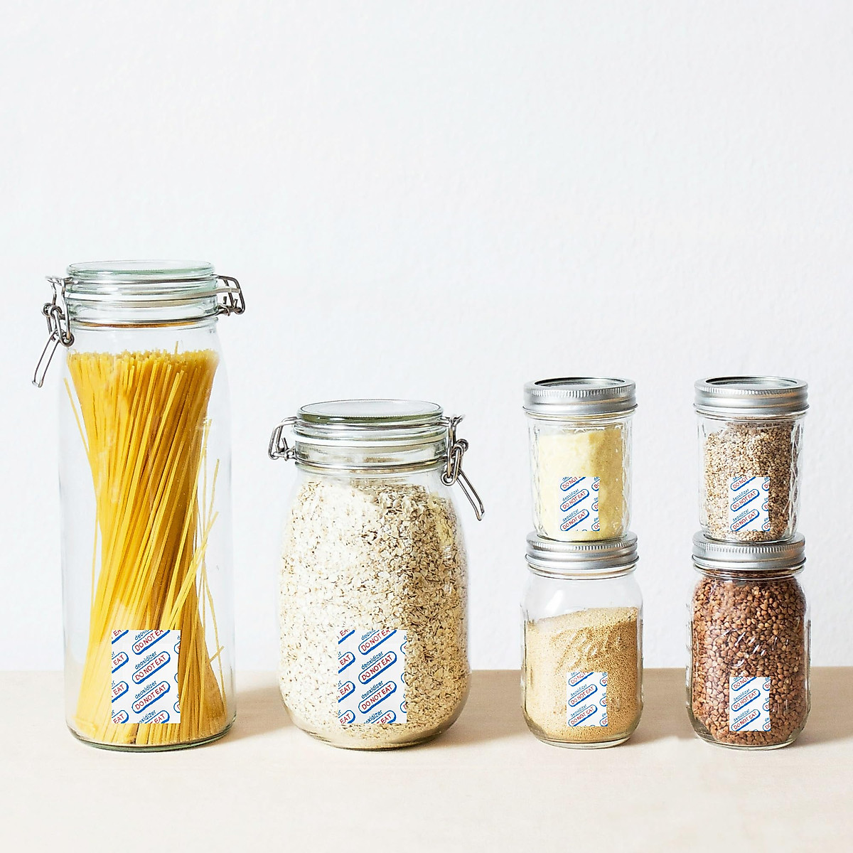 100cc Oxygen Absorbers for Food Storage - 120 Packs(12 x Packs of 10), Food Grade Oxygen Absorbers for Food Storage with Oxygen Indicator, Applicable to Mylar Bags, Mason Jars, and Vacuum Bags