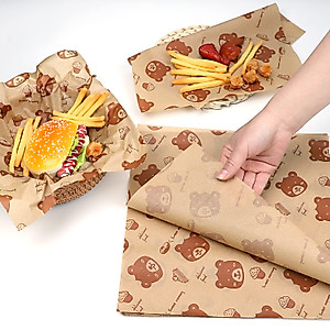 100Pcs Wax Paper Sheets for Food, Parchment Paper, Sandwich Wrapping Paper, Basket Liners Food Picnic Paper Deli Wrapping Sheets, 12 x 12 In