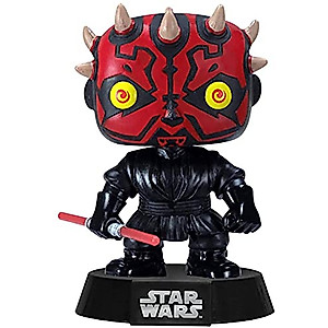POP Star Wars: The Phantom Menace - Darth Maul [Orig Blue Box Art] Funko Pop Vinyl Figure (Bundled with Compatible Pop Box Protector Case), Multicolored, 3.75 inches