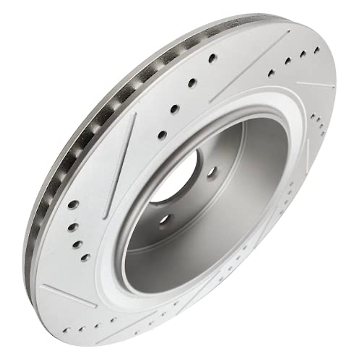 WEIZE Rear Truck & Tow Brake Kit, Carbon Fiber Ceramic Brake Pads & Drilled/Slotted Brake Rotors, Fit for Dodge Ram 1500 Durango Aspen, 13.86" 5 Lug Rear Brake Discs