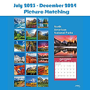 2023-2024 Wall Calendar - Wall Calendar 2023-2024 Monthly, Jul 2023 - Dec 2024, 12" x 24" (Open), Wall Calendar with Daily Blocks, Perfect Calendar for Organizing & Planning - National Parks