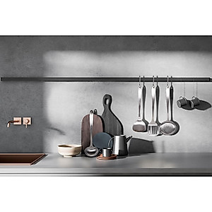 4-Piece Kitchen Utensils Set, Cooking Utensils 304 Stainless Steel Kitchen Gadgets with Spatula, Soup Ladle, Wok Spatula, Skimmer Spoon, Heat Resistant Handle and Dishwasher Safe