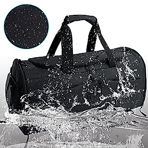 Noelen Gad Travel Duffle Bag for men 50L Medium Sports Gym Bag with Dry wet separation Pocket & Shoes Compartment Weekender Overnight Backpack for Traveling Duffel Bag Backpack (Black)