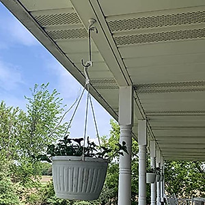 Lchkrep Plant Hooks 6 Pack 10 inch Black,Large Plant Hanger S Hook Garden Hooks for Plants, Hanging Baskets,Flower, Pergola,Garden,Patio,Kitchen,Indoor Outdoor Uses (Black-10inch)