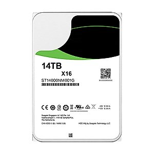 3.5" 14TB Enterprise Hard Drive 7200RPM SATAIII 6Gb/s 256MB Cache SMechanical Hard Disk ST14000NM001G