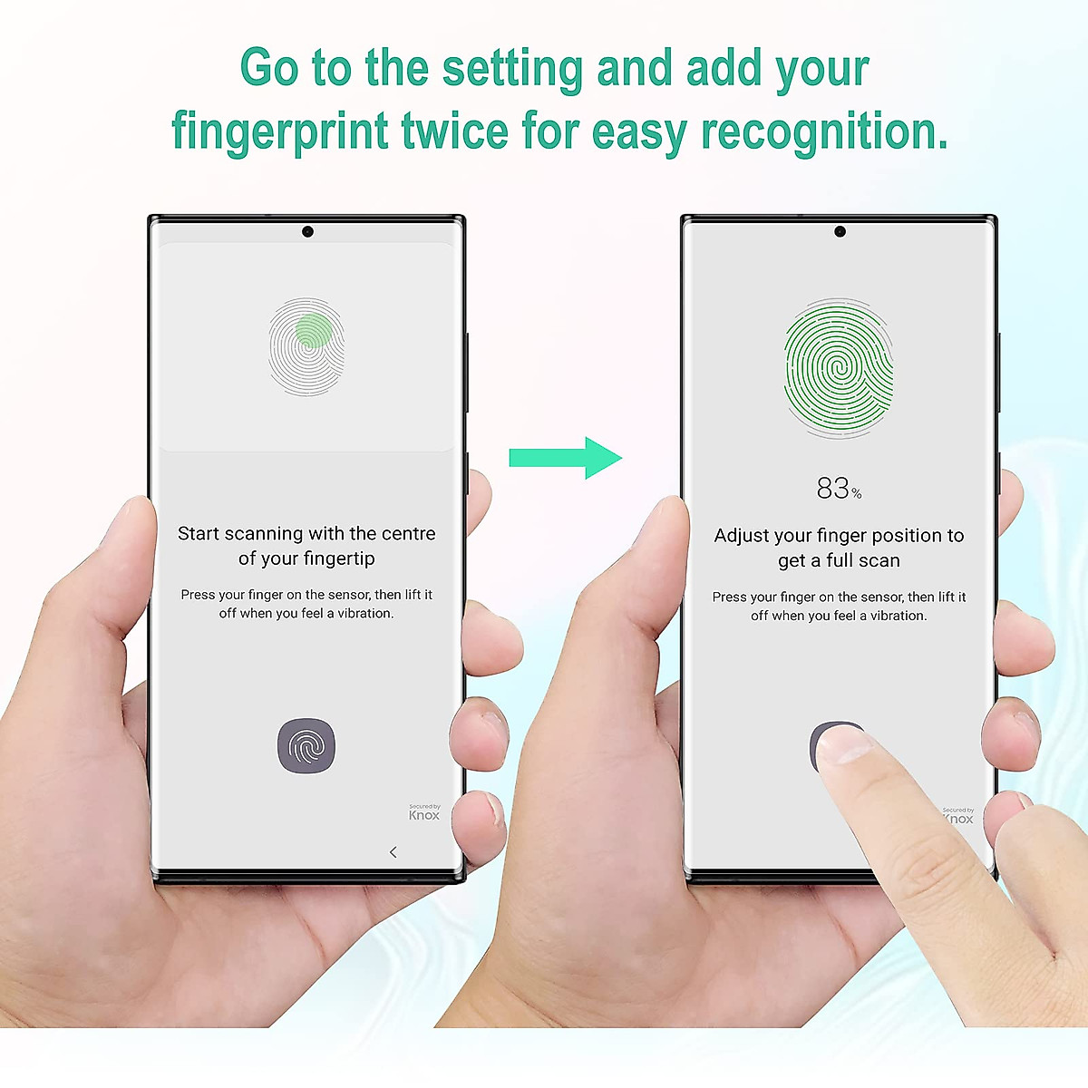 AACL Galaxy S22 Ultra Screen Protector Tempered Glass for Samsung Galaxy S22 Ultra 5G,6.8 Inch [Fingerprint Unlock][Anti-Scratch][2 Pack]-[fingerprint area obvious] Case Friendly
