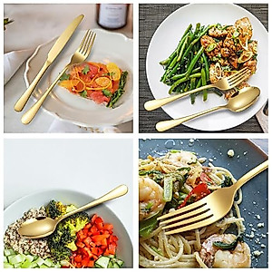 LOOKATHOT Superior 1810 Silverware Set, 24-Piece Stainless Steel Flatware Set Service for 6,Tableware Cutlery Set for Home and Restaurant, Mirror Polish, Dishwasher Safe