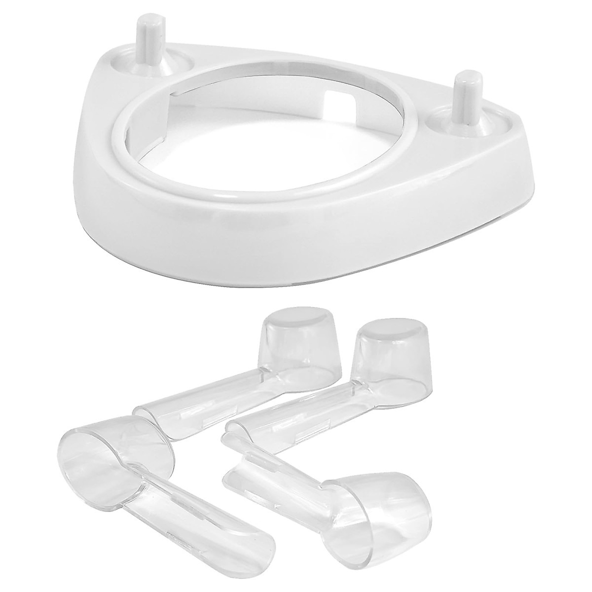 Electric Toothbrush Head Holder/Toothbrush Charger Base Stand for Oral-B and 4pcs Round Toothbrush Head Cover