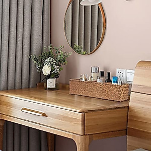 Seagrass Tank Basket for Toilet Paper 3 Sections Woven Storage Basket with Large Compartment Natural (16.5inch x 5.5inch x 3.5inch)