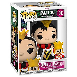 POP Disney: Alice in Wonderland 70th - Queen of Hearts with King Funko Vinyl Figure (Bundled with Compatible Box Protector Case)
