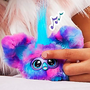 Furby Furblets Luv-Lee Mini Friend, K-Pop Music, Speaks Only Furbish, Electronic Plush Toys for Girls & Boys, Interactive Pets, Purple & Blue, Easter Basket Stuffers, 6+