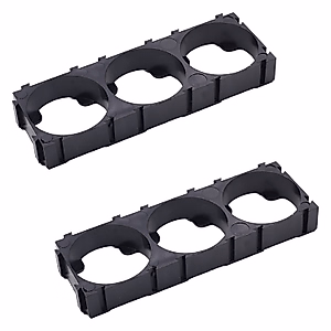 Bettomshin 50Pcs 21700 Lithium Battery Holder, Lithium Cell Spacer Triple Battery Holder Bracket Battery Pack Bracket for DIY Fixed Battery 21.7mm Hole Dia