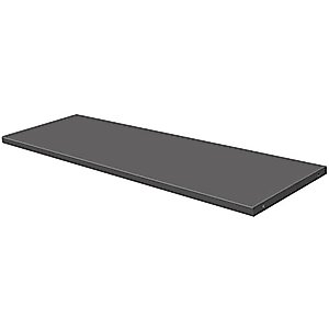 HOMSPARK 1-Piece Metal Laminate Shelving with 4 Screws, 46”X13”X1” Suitable for Storage Shed Cabinet, Volume - Weight of 44 lb, Easy to Assemble or Disassemble (Color:Black)