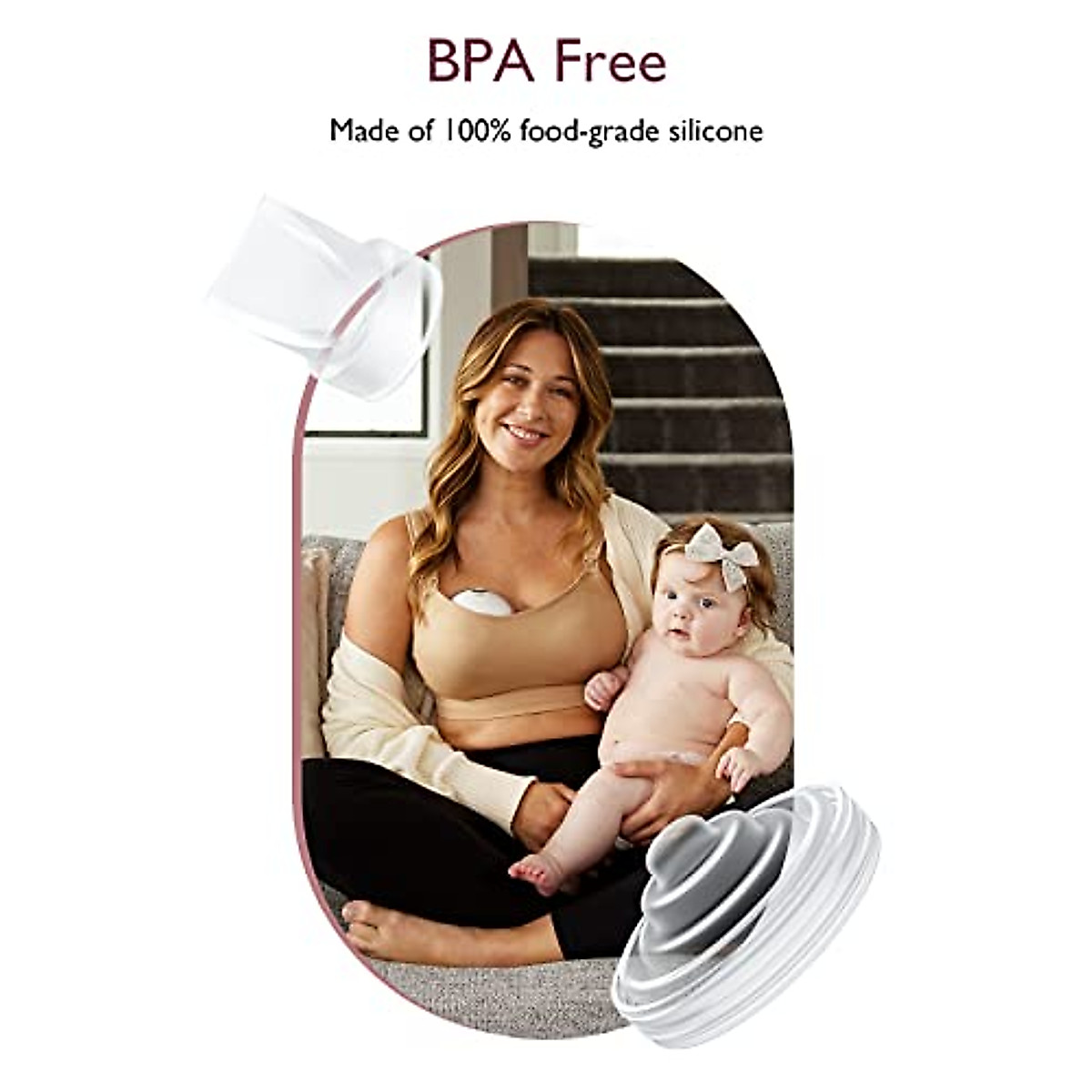 Momcozy Duckbill Valves & Silicone Diaphragm Compatible with Momcozy M5. Original Momcozy M5 Breast Pump Replacement Accessories, 1 Pack