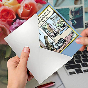 NobleWorks Hilarious Birthday Greeting Card with 5 x 7 Inch Envelope (1 Card) Bday Yoga Lick Behinds Birthday 4678Z