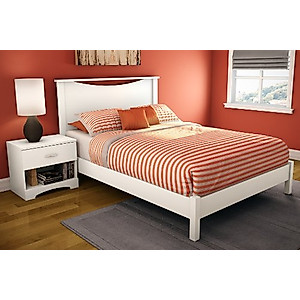 South Shore Step One Platform Bed, Full 54-in, Pure White