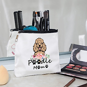 WZJHCL Poodle Mama Survival Kit Poodle Mom Makeup Bag Poodle Lover Owner Cosmetic Bag Mothers Day Gift For Poodle Mama Travel Storage Organizer Bag (Poodle mama)