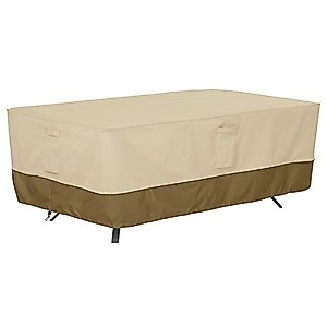 Classic Accessories Veranda Water-Resistant 96 Inch Rectangular/Oval Patio Table Cover, Outdoor Table Cover