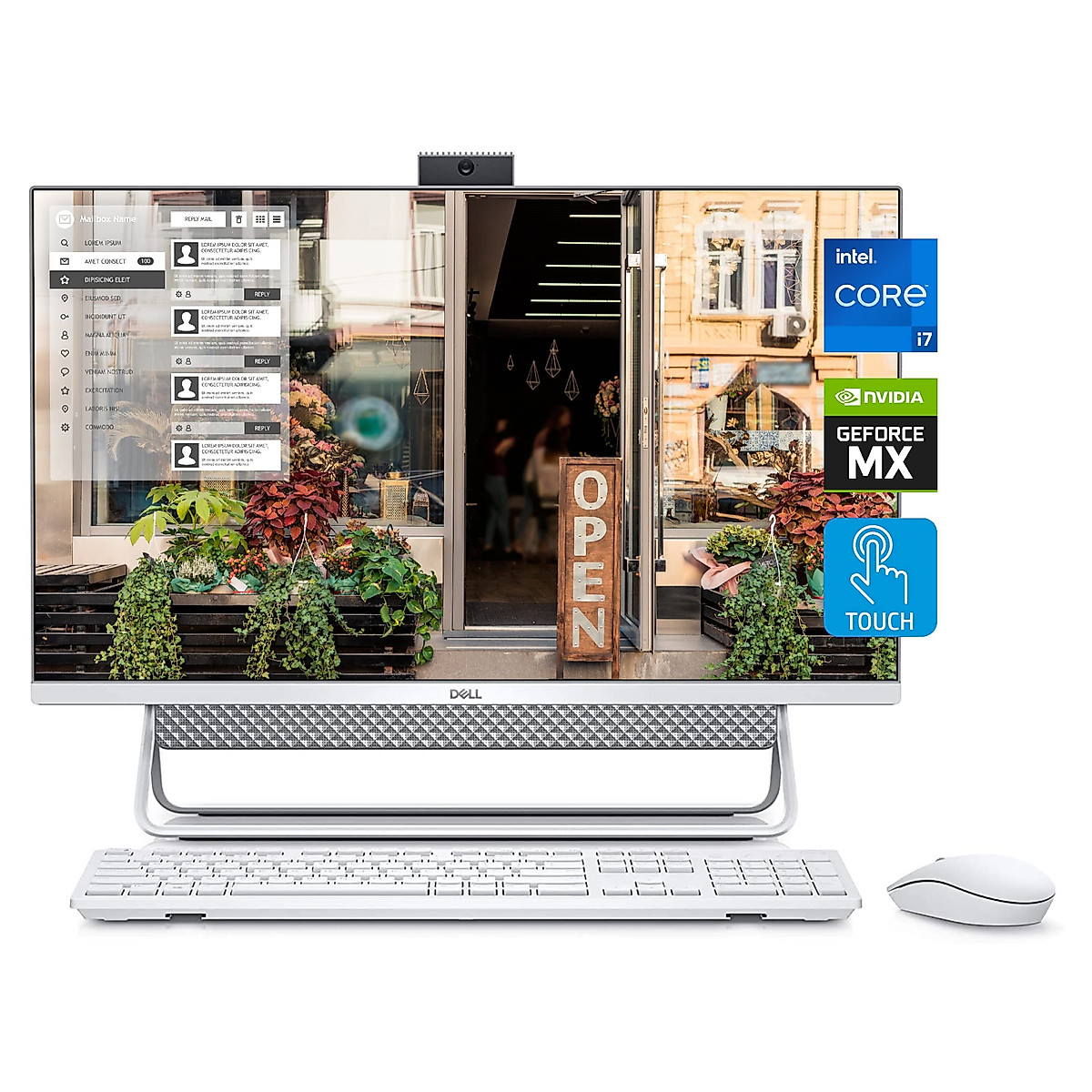 Dell 2021 Inspiron 7700 27 All-in-One Desktop, 27" FHD Touchscreen, i7-1165G7, GeForce MX330, 64GB RAM, 1TB SSD, Webcam, WiFi 6, Bluetooth 5, Wireless Keyboard and Mouse, Win 10 Home