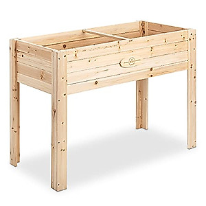 Boldly Growing Cedar Raised Planter Box with Legs – Elevated Wood Raised Garden Bed Kit – Grow Herbs and Vegetables Outdoors – Naturally Rot-Resistant - Unmatched Strength Lasts Years (4x2)