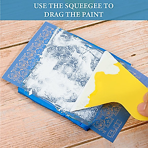 Caydo Silk Screen Stencils for Polymer Clay, 12 PCS Reusable Silkscreen Print with 2 Squeegee, Working with Clay Earrings Cutters for Printing on Clay Earrings Decoration(6 x 3.8 inch)