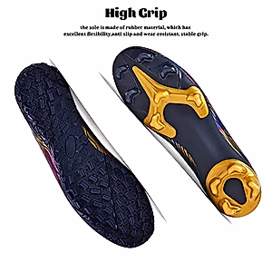 Maylrvjv Men's High-Top Soccer Cleats Football Shoes Lightweight Big Kids Youth Professional Training Soccer Sneakers