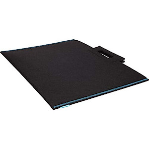 Itoya ProFolio Midtown Bag 14x21 - Black Artist Portfolio Carrier with Blue Stitching - Stylish Portfolio Folder for Artwork and Art Portfolios - Portable Art Portfolio Bag and Art Carrying Case