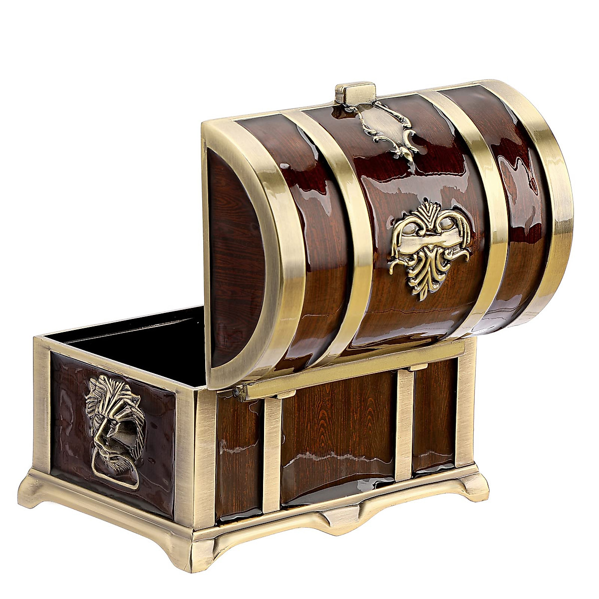 Hipiwe Vintage Jewelry Box Treasure Chest Box Trinket Box Large Ring Earrings Necklace Keepsake Gift Holder Case for Girls Ladies Women