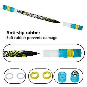 3 Pieces Spinning Pen Rolling Finger Rotating Pen Non Slip Coated 7.87 Inches Spinning Ballpoint Pen with Weighted Ball Gaming Pens for Student Learning Office Supplies, Random Color