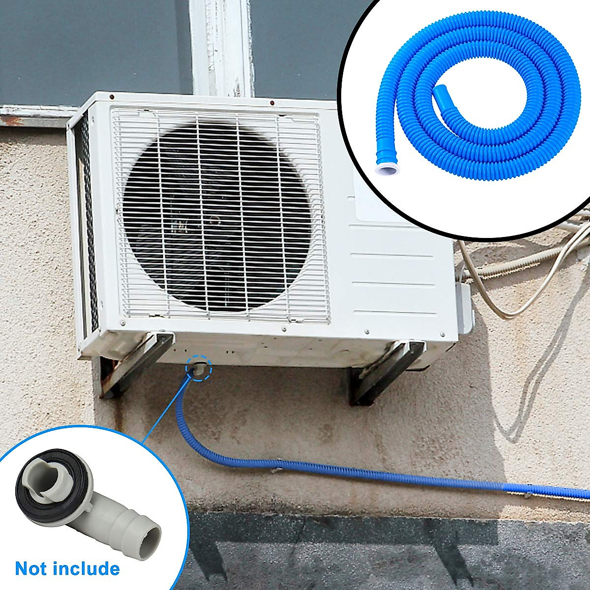 Daisypower Air Conditioner Drain Hose Pipe,Universal 5.2ft for Mini Split Air Conditioner Ductless Heat Pump,Semi-Automatic Washing Machine