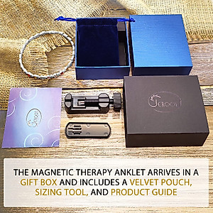 JEROOT Titanium Steel Magnetic Anklets Bracelets for Women, Magnetic Anklet for Women with 3500 Gauss Magnets, Adjustable Women's Anklet for Jewelry Gift