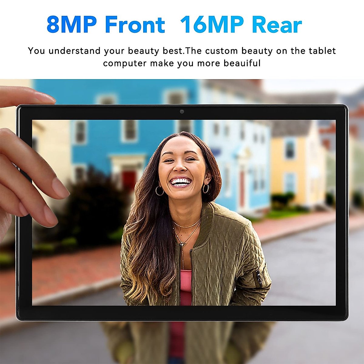 2 in 1 Tablet, 10.1 Inch Android 12 Tablet, Octa Core CPU, 8GB RAM 256GB ROM, FHD Display, 8MP+16MP Dual Carema, BT 5.0, 2.4/5G WiFi, 4G Cellular Tablet with Keyboard & Case (White)