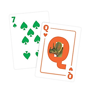 Peaceable Kingdom Full Deck of Themed Playing Cards for Kids – Dinosaur - Includes Instructions for a Classic Card Game - Great Gift for Ages 3 & up