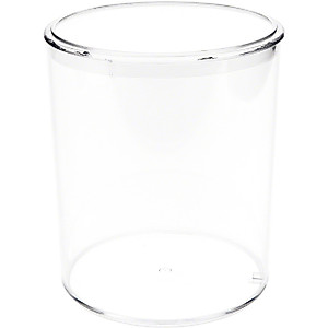 Pioneer Plastics 282C Clear Round Plastic Container, 4.0625" W x 4.75" H, Pack of 4