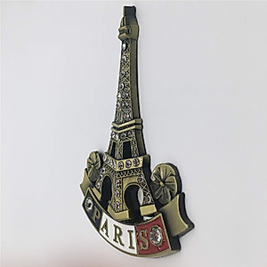 Eiffel Tower Paris France Fridge Magnet 3D Metal Handmade Craft Tourist Travel City Souvenir Collection Letter Refrigerator Sticker