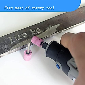 Luo ke 24 Pcs Rotary Grinding Stone Bits, Abrasive Mounted Stone Sharpening Bit Set with 1/8 Inch Shank Fits for Dremel Rotary Tool