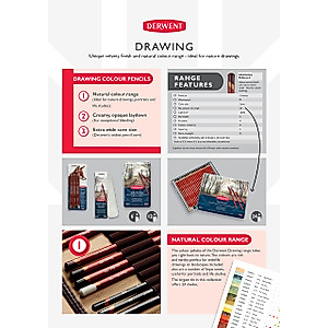 Derwent Drawing Pencils and Accessories, Soft, Metal Tin, 6 Count (0701089), Red