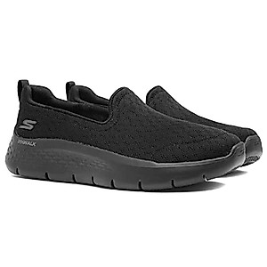 Skechers Women's GO Walk Flex-Ocean Wind Sneaker, Black/Black, 8.5