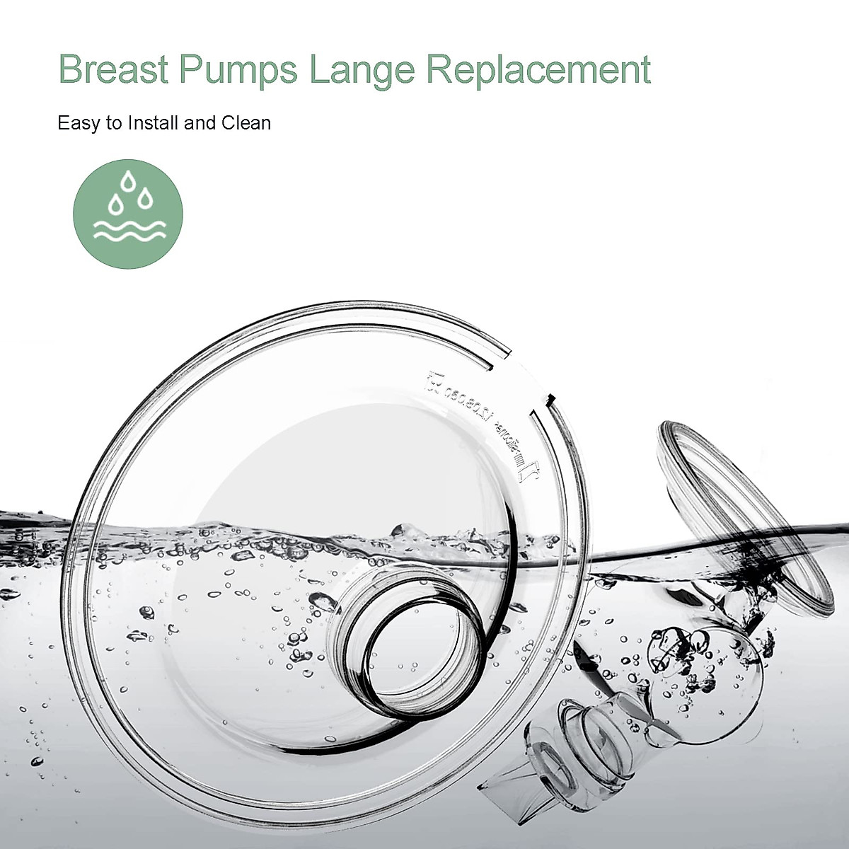 TSRETE Flange Compatible with S9/S10/S12 Parts Replaces, Hands Free Breast Pump Shield/Flange, Breast Pump Parts Replace(27mm) - 1 Pc