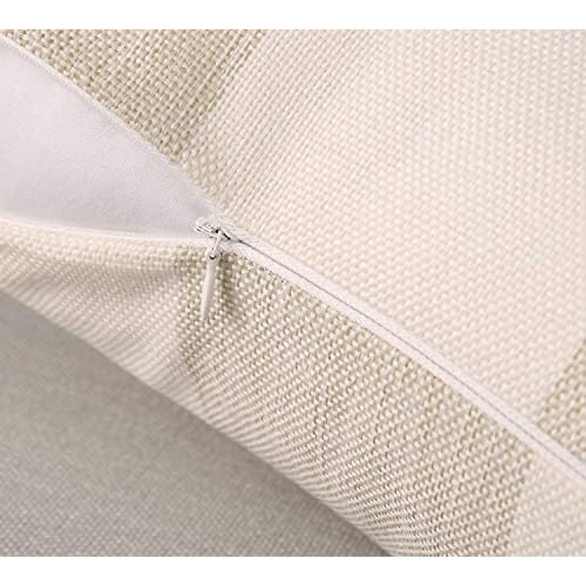 Phantoscope Pack of 2 Gingham Buffalo Check Plaid Throw Decorative Pillow Cover Outdoor Indoor Throw Pillows Farmhouse Square Pillow Cases for Home Decor Off White,18 x 18 Inches