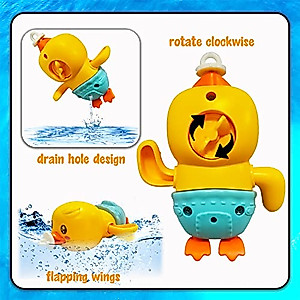 Bath Toys for Kids Ages 4-8, Wall Bathtub Toy Slide for Toddlers 3 4 5 6 Years, Baby Bath Toys with Wind-Up Duck, 35 PCS Slide Shower Tracks Water Toys Gifts for Boys Girls