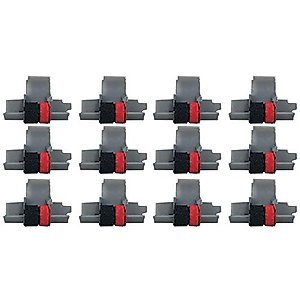 IR-40T Ink Roller, Black and Red Compatible with Canon P23-DH V Calculator, Casio HR-100TM, HR-150TM (12 Pack)