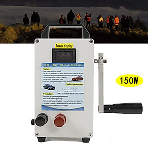 150W Portable Hand Crank Generator Emergency Power Supply Outdoor Emergency Power Camping for Outdoor Emergency Outdoor Phone Charger