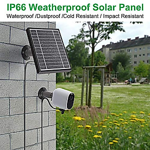 UYODM Solar Panel for Arlo Essential Spotlight | Weather Resistant, 16.5Ft Outdoor Power Charging Cable, Adjustable Mount | Not for Arlo HD Pro Pro2 Pro3 - Black