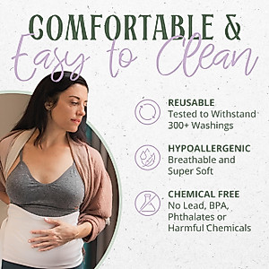 Lulus Naturals - Plush Cotton Castor Oil Pack Wrap, Reusable Castor Oil Pads for Stomach, Kidneys & More, Wrap for Castor Oil Packs for Liver Detox (Castor Oil Not Included), 9 x 19 inches