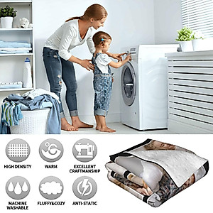 WNNNS Custom Blanket with 5 Photos Multiple Designs, Personalized Gifts for Mom,Dad,Families,Boyfriend,Girlfriend,Kids, Valentines Blanket with Multiple Designs.