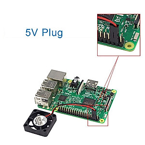 Dorhea 2pcs 3007 Fan for Raspberry Pi 5 30x30x7mm Cooler Fan Pi Brushless Cooling Fan 30MM 1.18in 3.3V 5V DC Quiet Fan for Raspberry Pi 4, Pi 3 B+, Pi 3 B, Pi 2, Pi B+, Pi Zero/Zero W,Robot Project