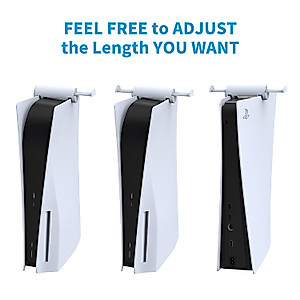 Grehge set holder, PS5 headset stand, PS5 Headphone Hook, Retractable Gaming Headsets Hanger for Sony Playstation 5, No screws, No tape, White